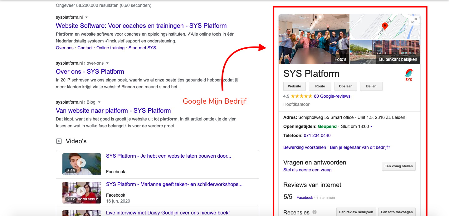 Google Mijn Bedrijf - de handleiding voor elke ondernemer | SYS Platform