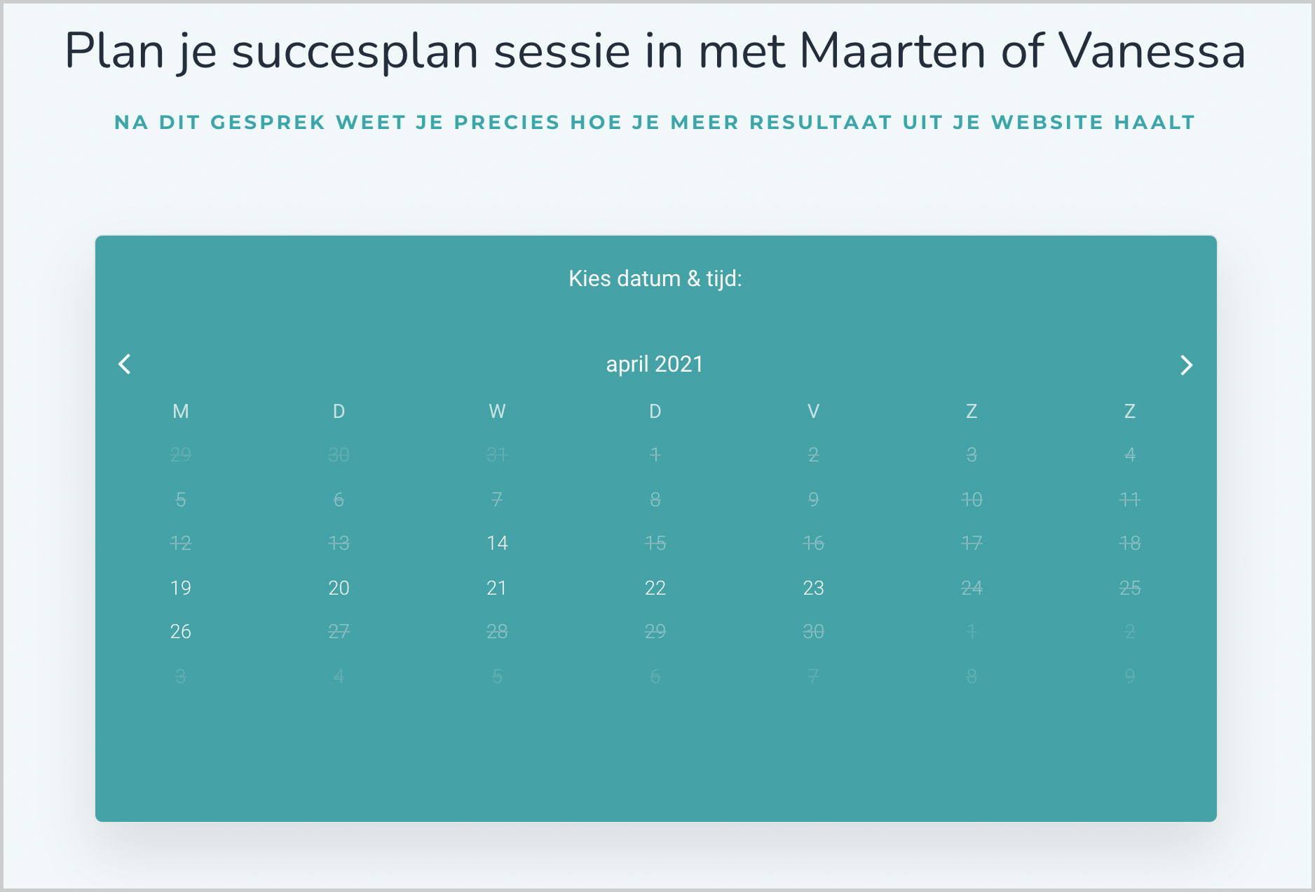 Afspraken in laten plannen via je website: afsprakenmodule