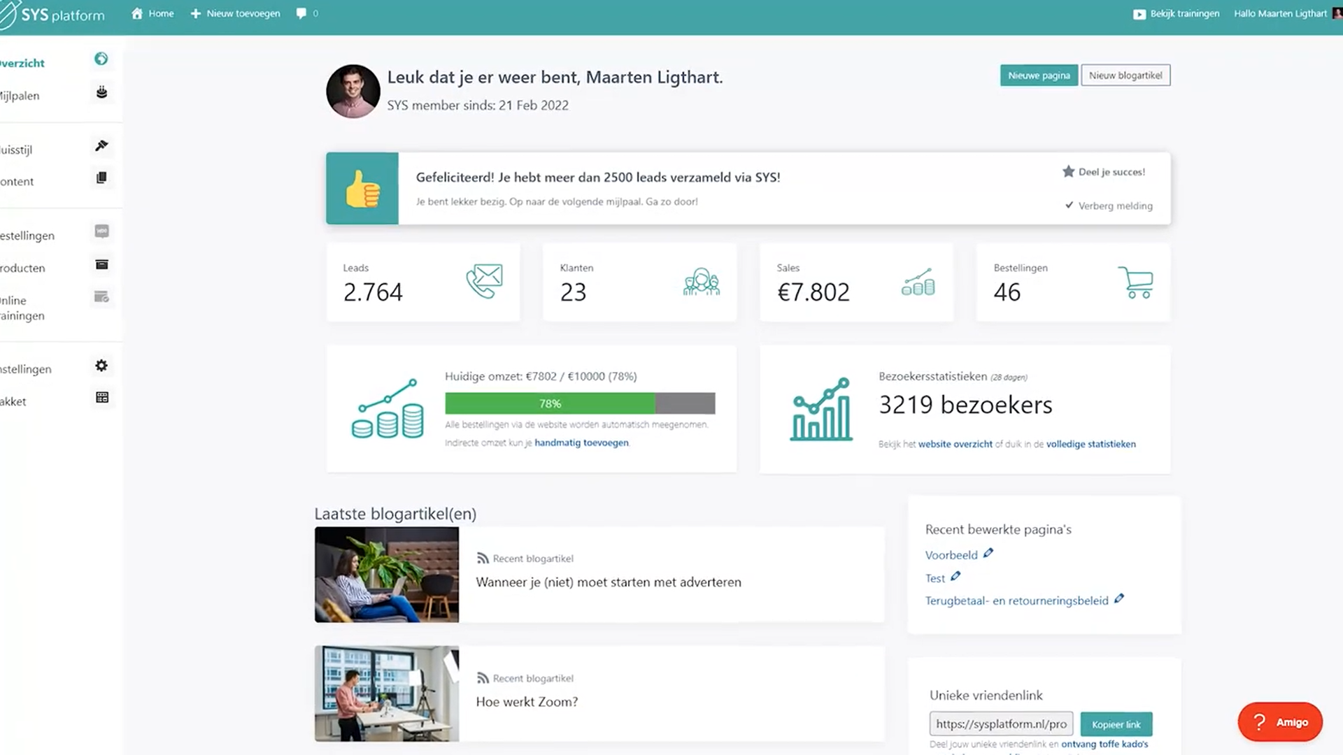 Met welke cijfers kun je jouw website vooruitgang meten? | SYS Platform