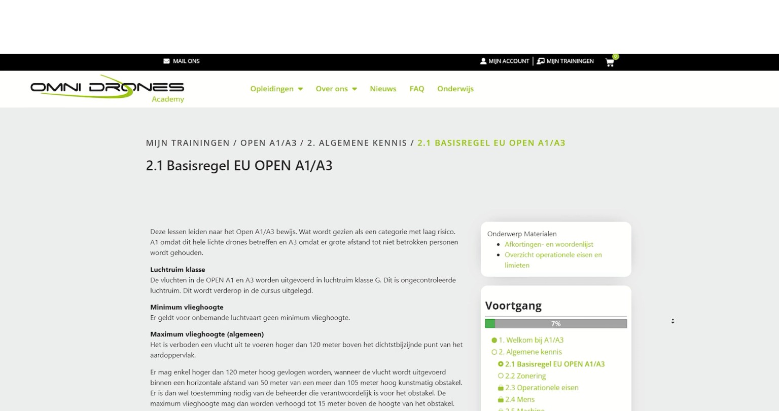 Drone opleidingsplatform met verificatiesysteem | SYS Platform